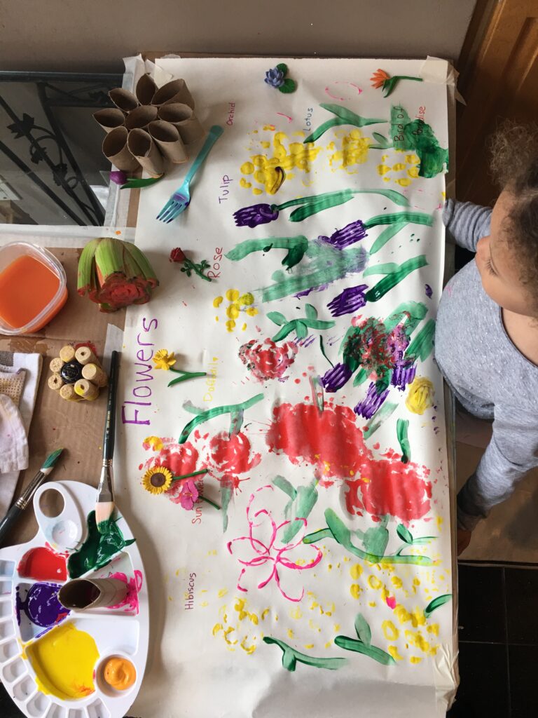 Flower Garden Painting - Happy Toddler Playtime
