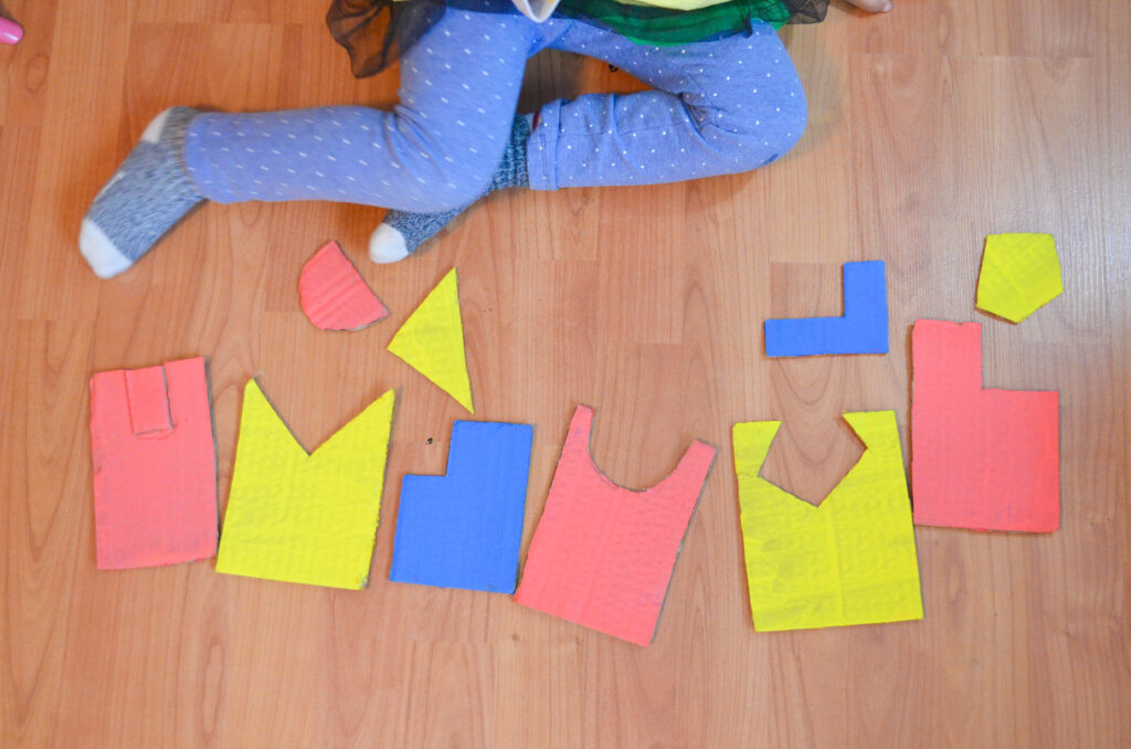 DIY Cardboard Puzzles - Happy Toddler Playtime