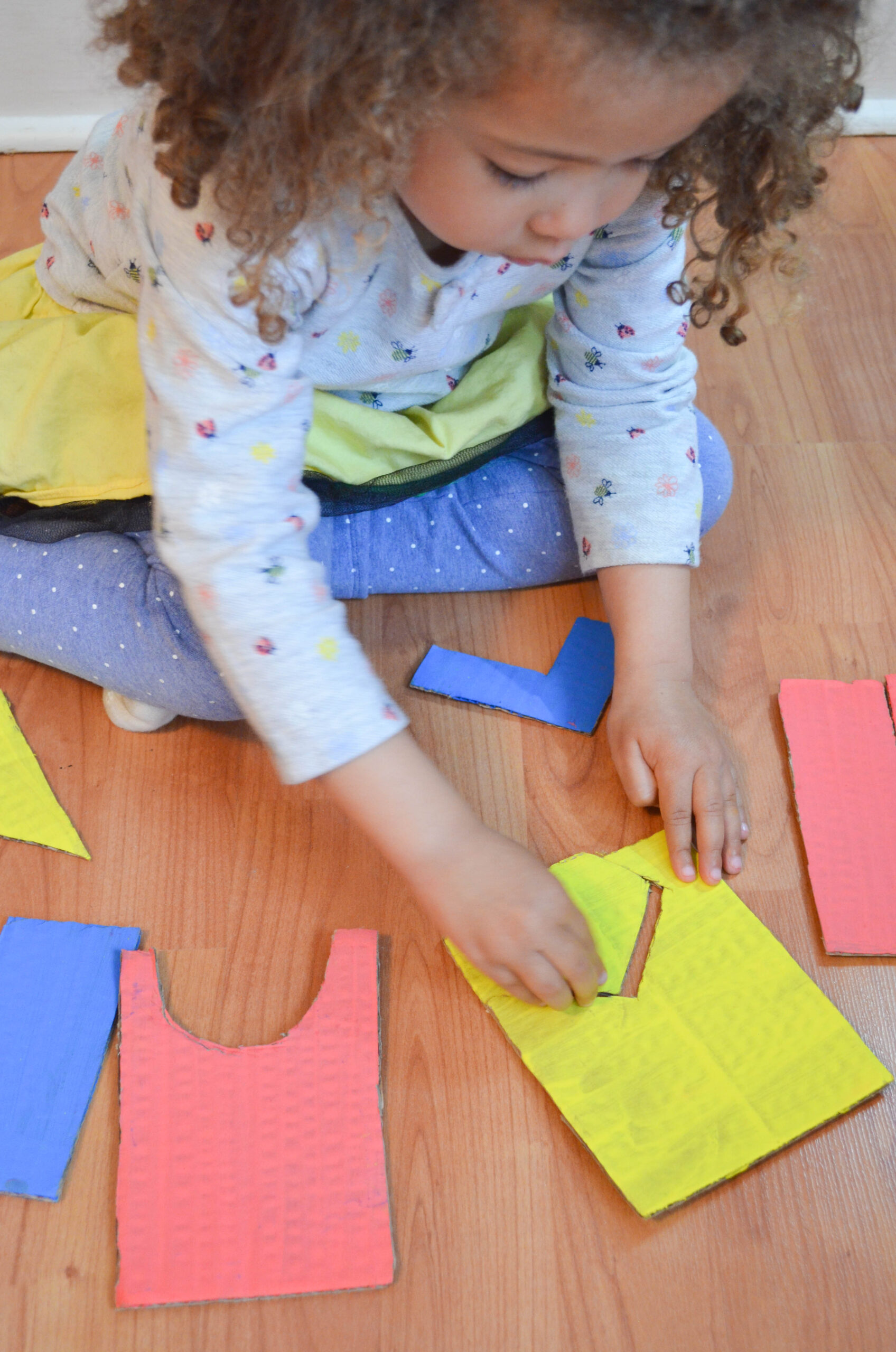 DIY Cardboard Puzzles - Happy Toddler Playtime