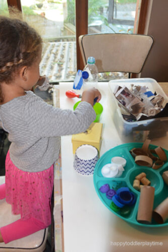 RECYCLE GLUING - Happy Toddler Playtime