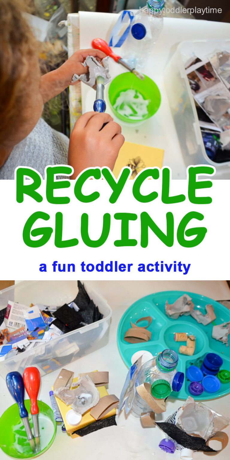 RECYCLE GLUING - Happy Toddler Playtime