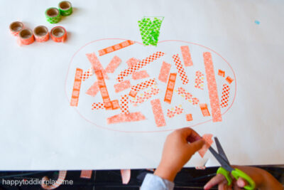 WASHI TAPE PUMPKIN - Happy Toddler Playtime