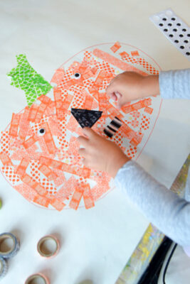 WASHI TAPE PUMPKIN - Happy Toddler Playtime