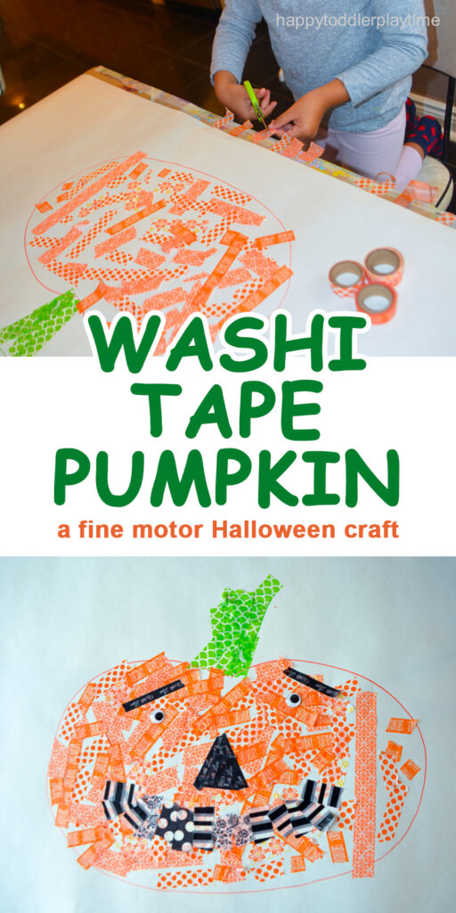 WASHI TAPE PUMPKIN - Happy Toddler Playtime
