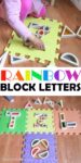 Rainbow Letter Blocks Activity for Preschoolers - Happy Toddler Playtime