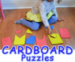 DIY Cardboard Puzzles - Happy Toddler Playtime