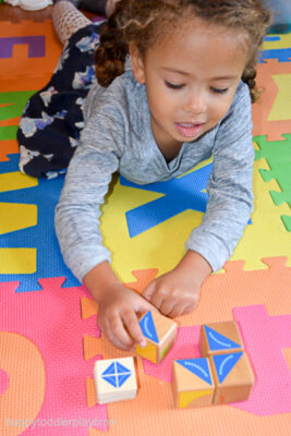 GOKI WOODEN CUBE PUZZLE: A Pattern Matching Game - Happy Toddler Playtime