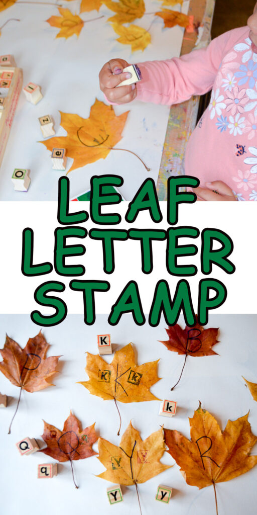 LEAF LETTER STAMP - Happy Toddler Playtime