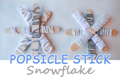 Popsicle Stick Snowflake - Happy Toddler Playtime