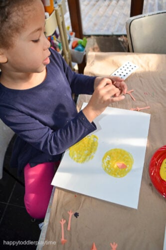 Potato Masher Chick Craft - Happy Toddler Playtime