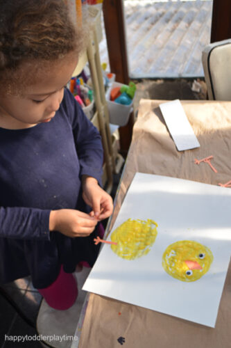 Potato Masher Chick Craft - Happy Toddler Playtime