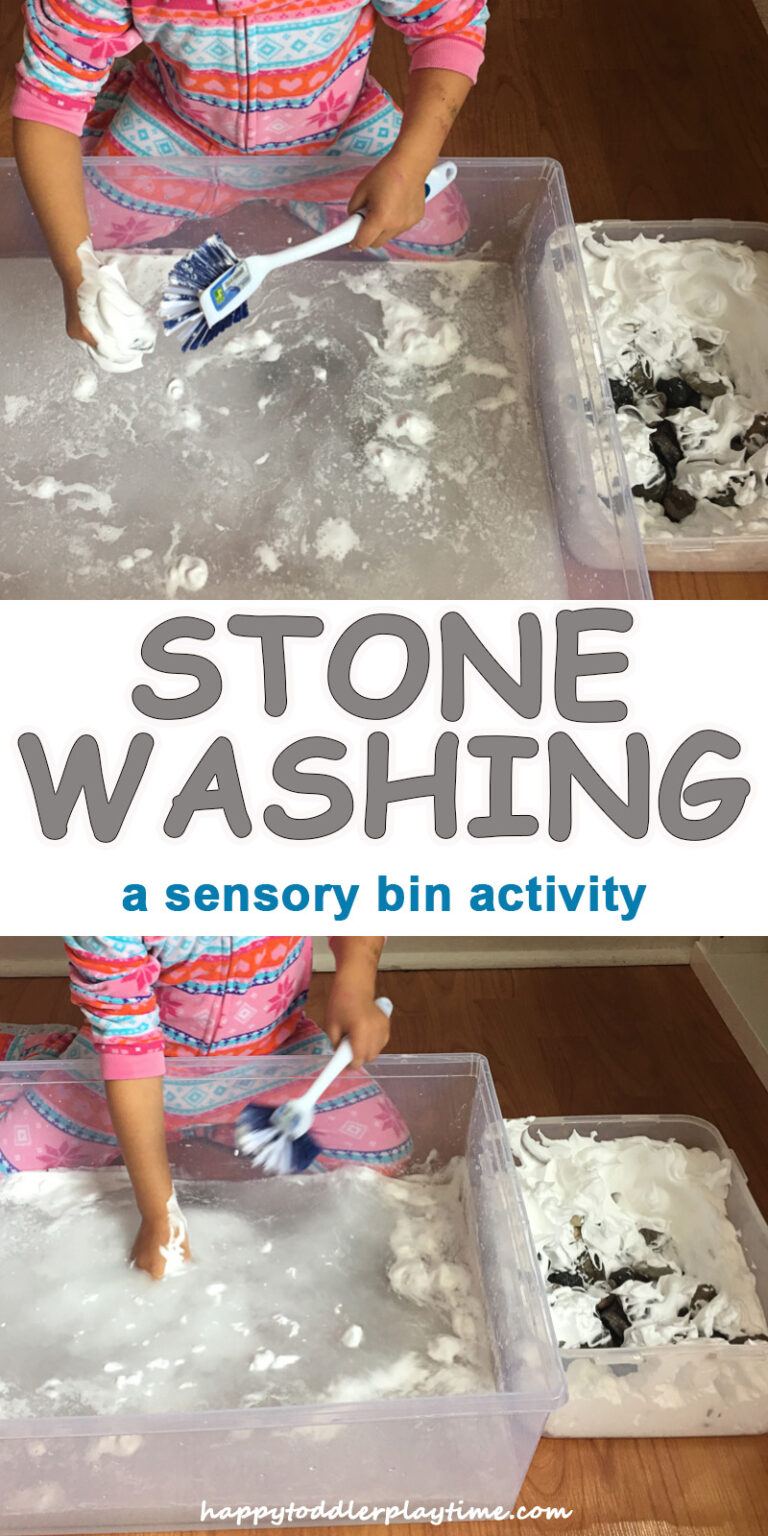 Rock Washing Sensory Activity for Kids - Happy Toddler Playtime