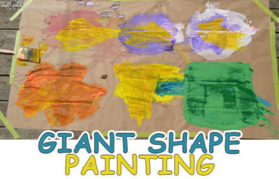 Giant Shape Painting - Happy Toddler Playtime
