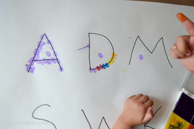 Fingerprint Letters - Happy Toddler Playtime