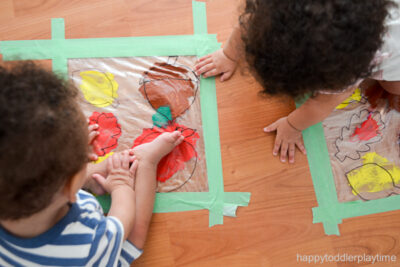Mess Free Fall Painting - Happy Toddler Playtime