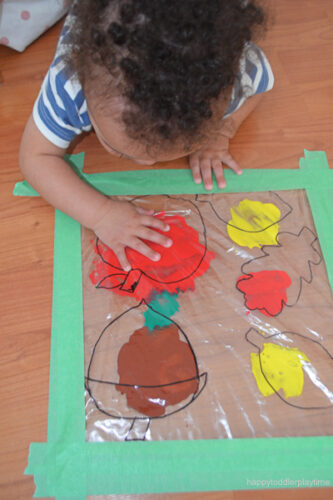 Mess Free Fall Painting - Happy Toddler Playtime