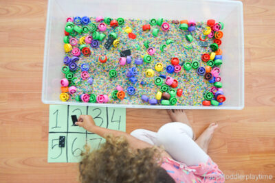 Math Sensory Bin - Happy Toddler Playtime