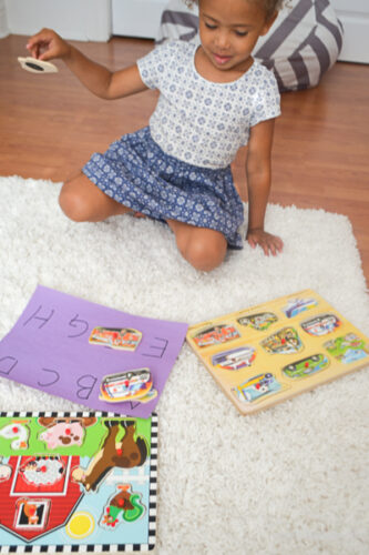 Puzzle Letter Match - Happy Toddler Playtime