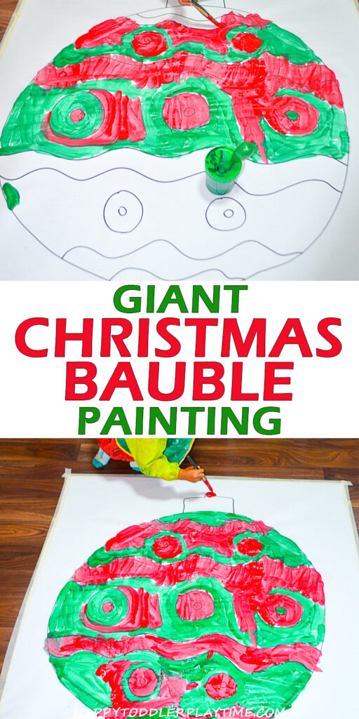 Giant Christmas Bauble Painting - Happy Toddler Playtime
