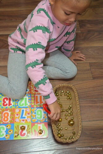 Jingle Bell Puzzle Counting - Happy Toddler Playtime