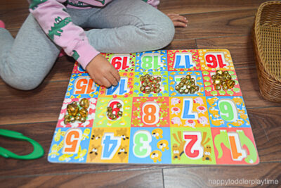 Jingle Bell Puzzle Counting - Happy Toddler Playtime