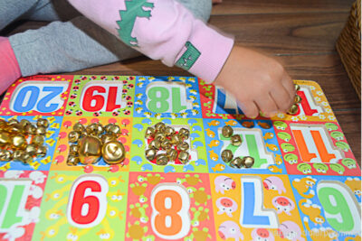 Jingle Bell Puzzle Counting - Happy Toddler Playtime