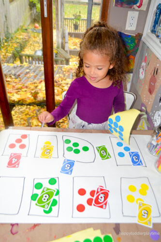 Dot Sticker Uno Math - Happy Toddler Playtime