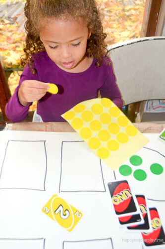 Dot Sticker Uno Math - Happy Toddler Playtime