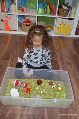 Christmas I-Spy Sensory Bin - Happy Toddler Playtime