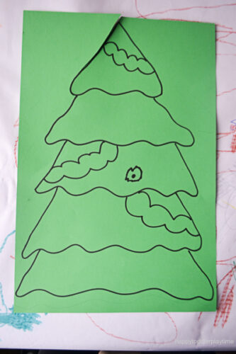 Pin the Star on the Christmas Tree - Happy Toddler Playtime