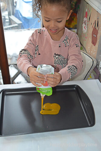 Baby Food Writing Tray - Happy Toddler Playtime