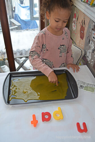 Baby Food Writing Tray - Happy Toddler Playtime