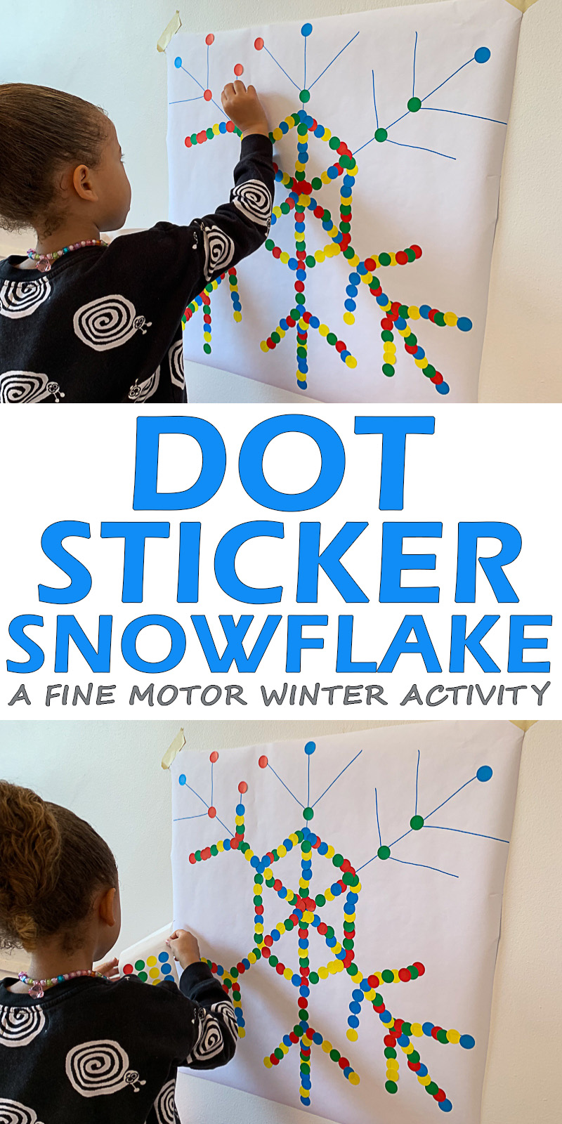 Dot Sticker Snowflake - Happy Toddler Playtime