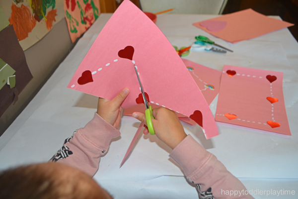 Follow Your Heart - Valentine's Scissor Practice - Happy Toddler Playtime