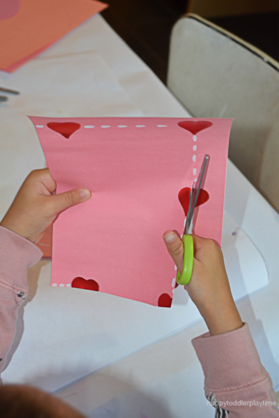 Follow Your Heart - Valentine's Scissor Practice - Happy Toddler Playtime