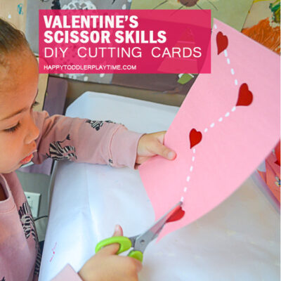 Follow Your Heart - Valentine's Scissor Practice - Happy Toddler Playtime