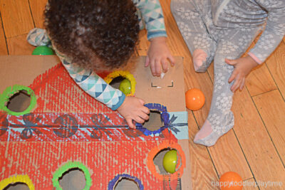 Valentines Ball Drop - Happy Toddler Playtime