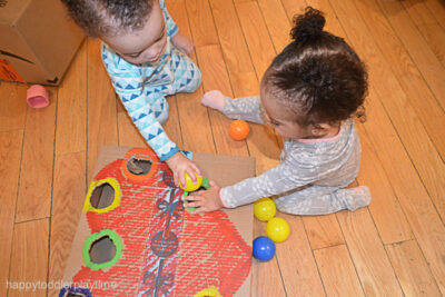 Valentines Ball Drop - Happy Toddler Playtime