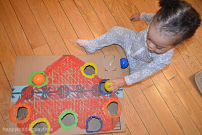 Valentines Ball Drop - Happy Toddler Playtime
