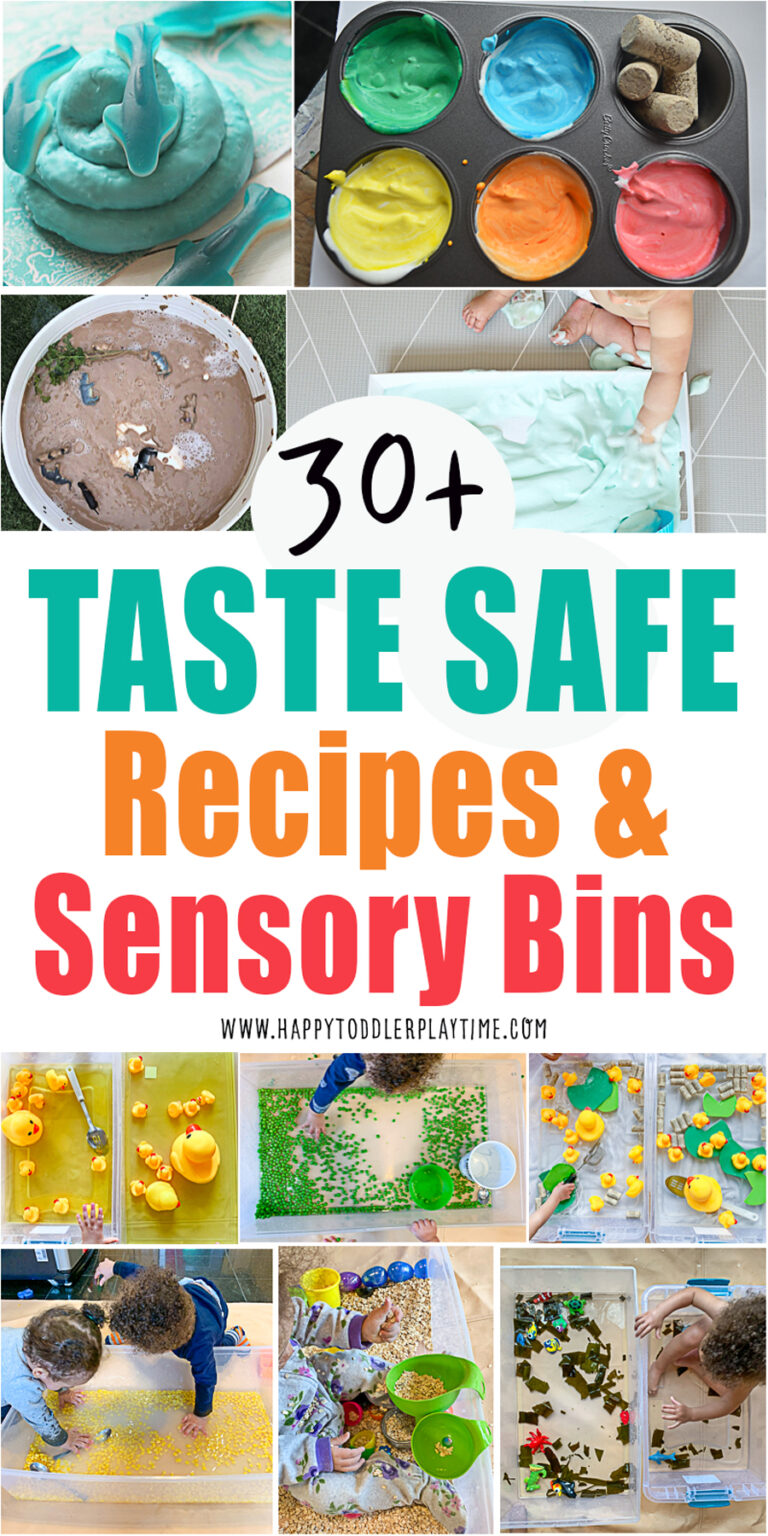 30+ Easy Taste Safe Sensory Bins for Babies & Toddlers - Happy Toddler ...