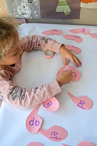 Valentines CVC Hearts - Happy Toddler Playtime