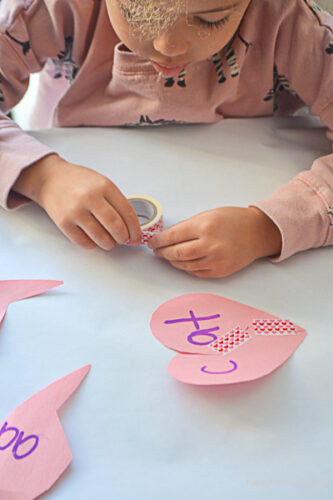 Valentines CVC Hearts - Happy Toddler Playtime