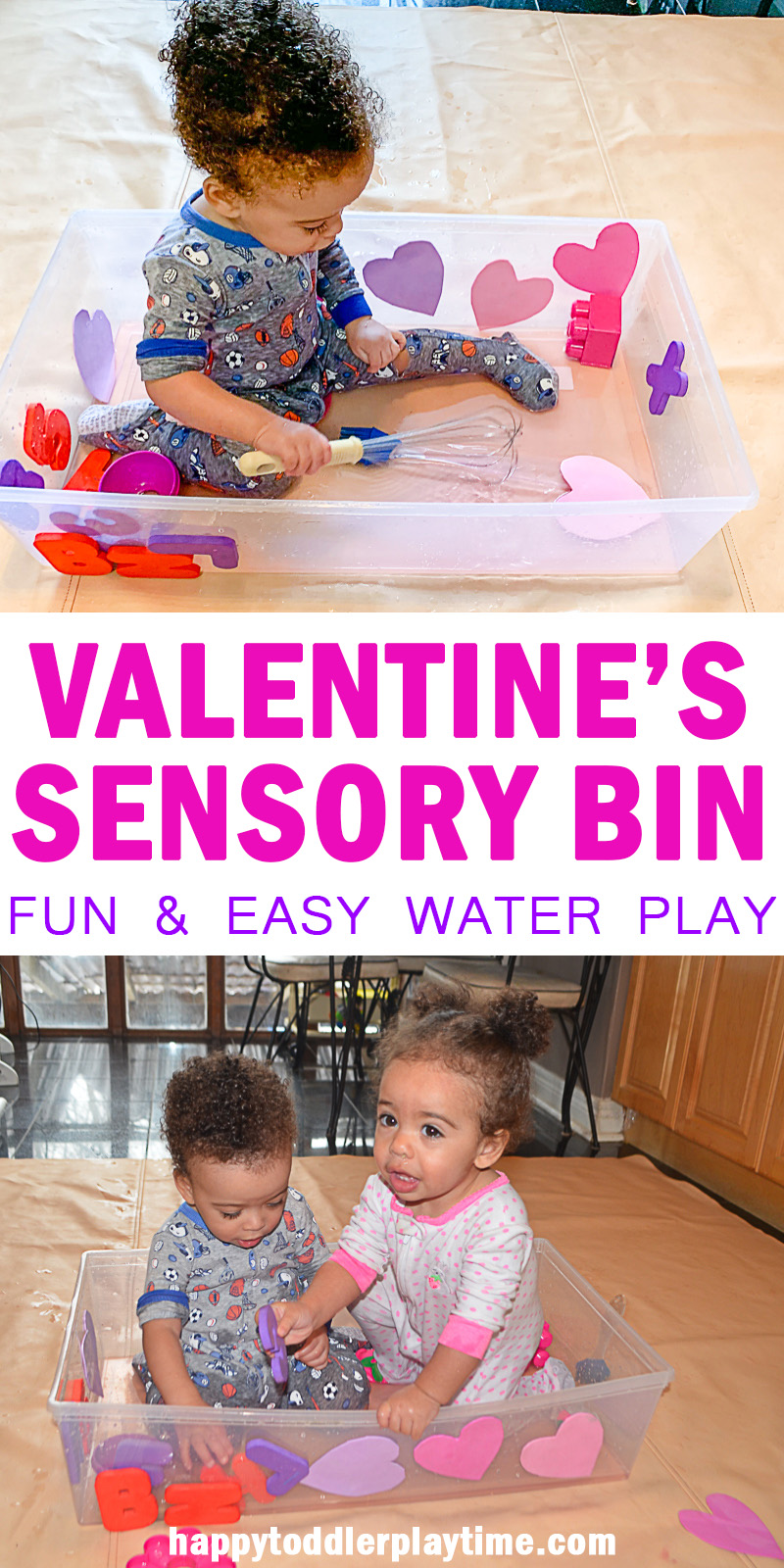 Baby Valentines Sensory Bin - Happy Toddler Playtime