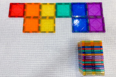 Magnetic Tile Colour Sort - Happy Toddler Playtime