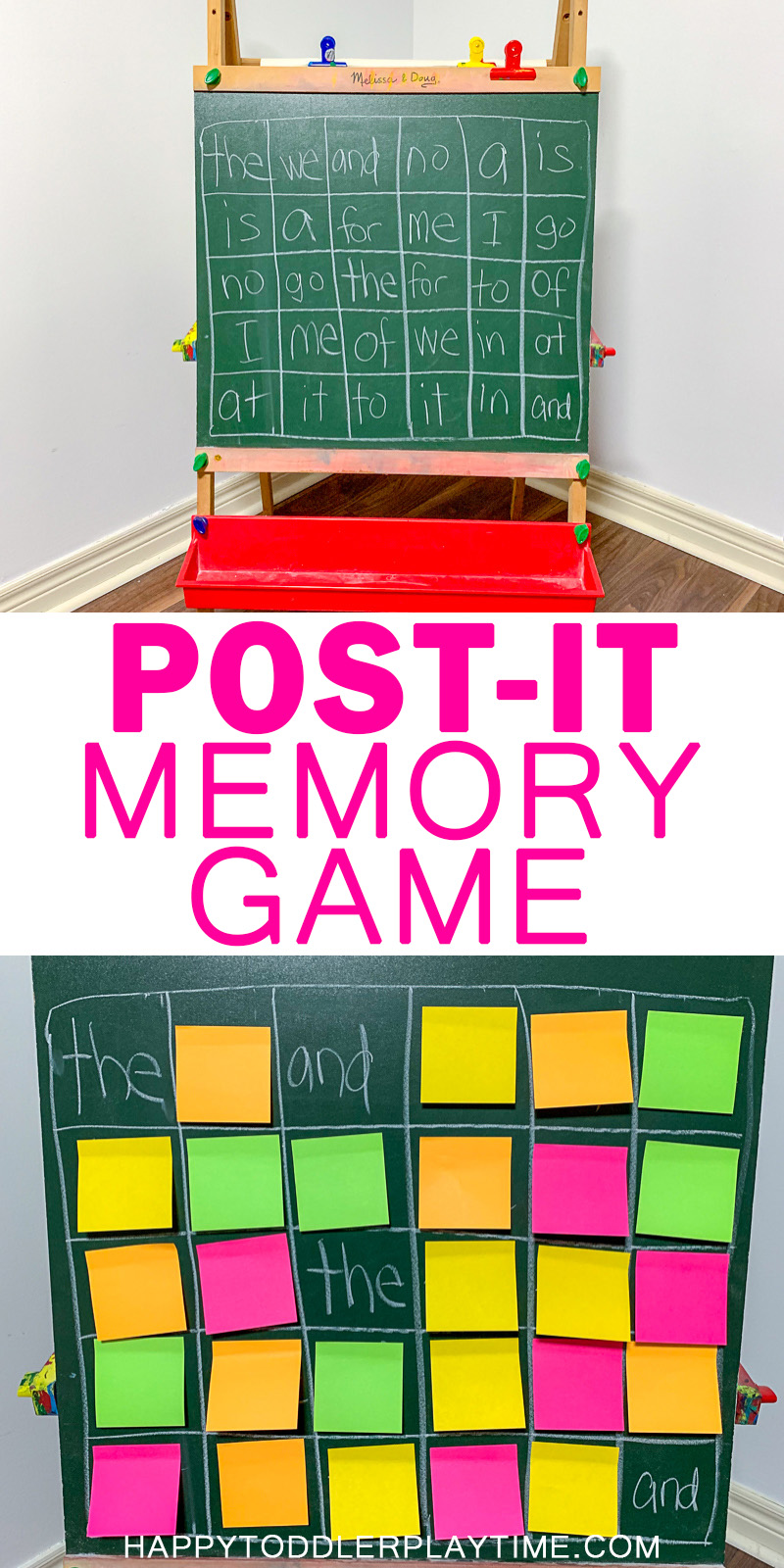 Post-it Memory Game - Happy Toddler Playtime