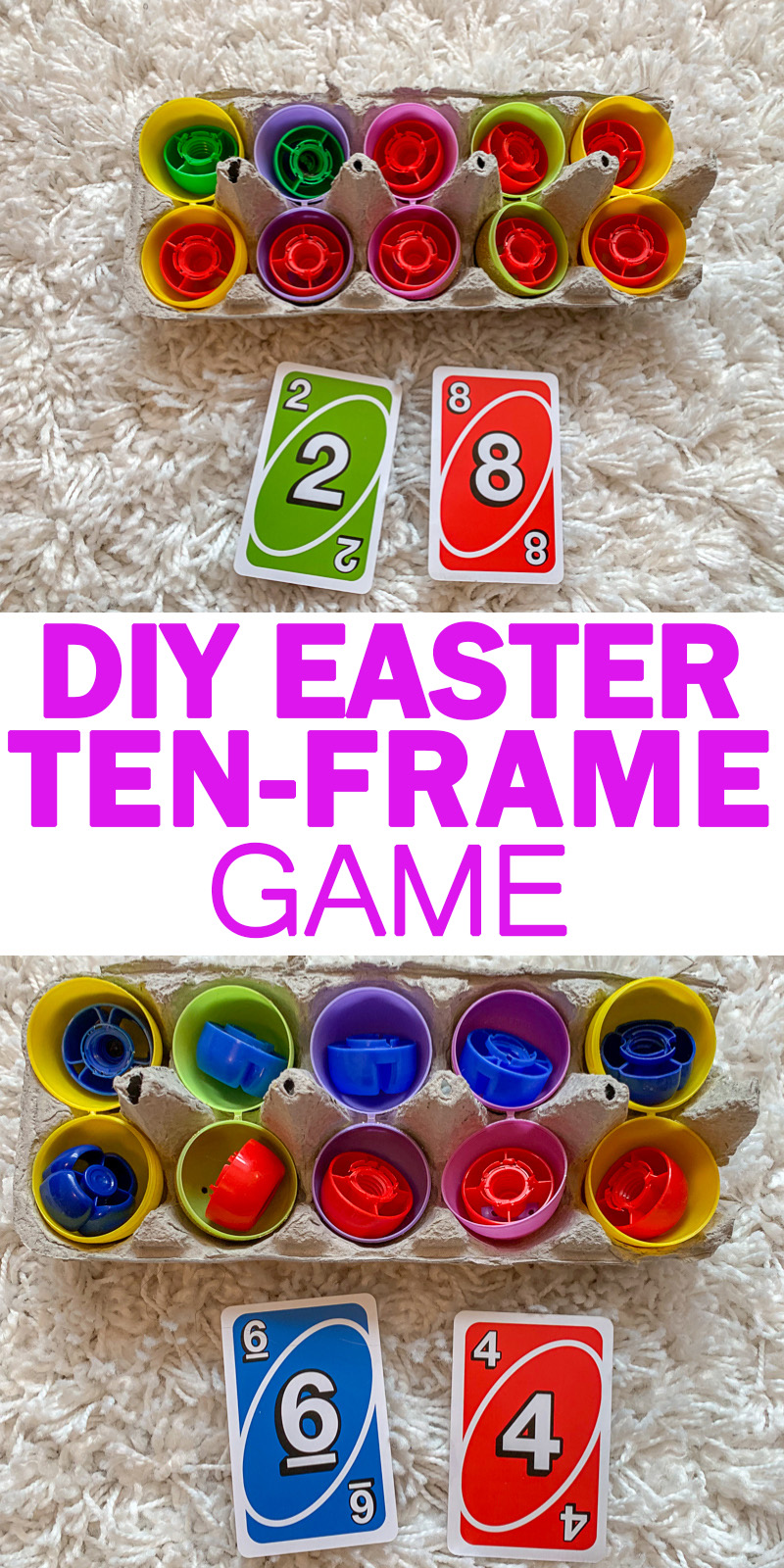 DIY Easter Ten-Frame Game - Happy Toddler Playtime