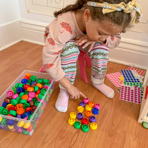 One More One Less with Dot Stickers - Happy Toddler Playtime