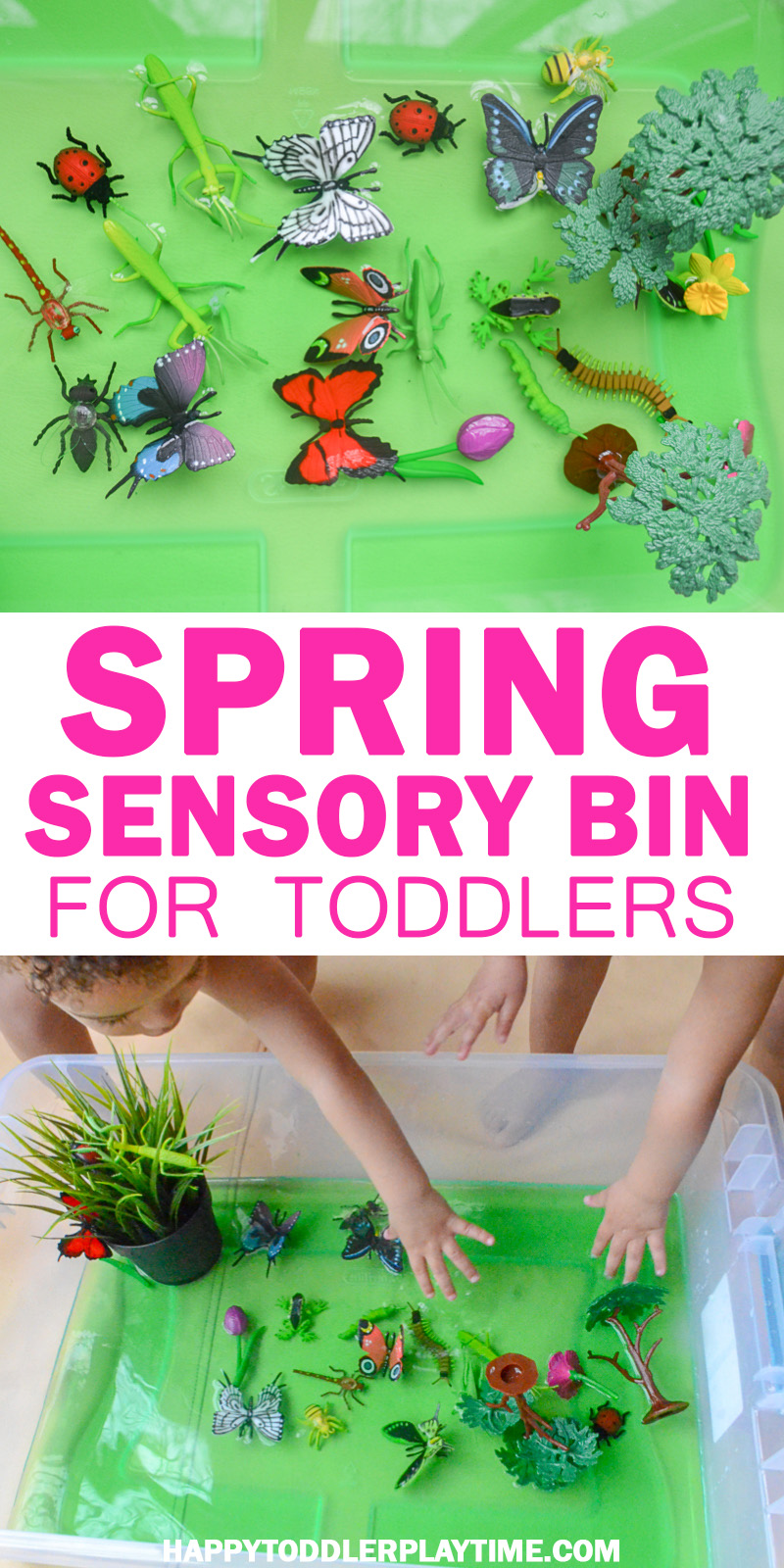 Spring Sensory Bin For Toddlers - Happy Toddler Playtime