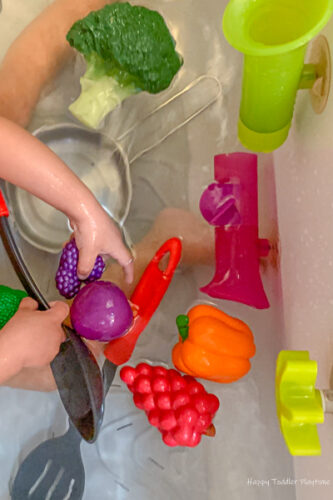 Vegetable Soup Bath - Happy Toddler Playtime