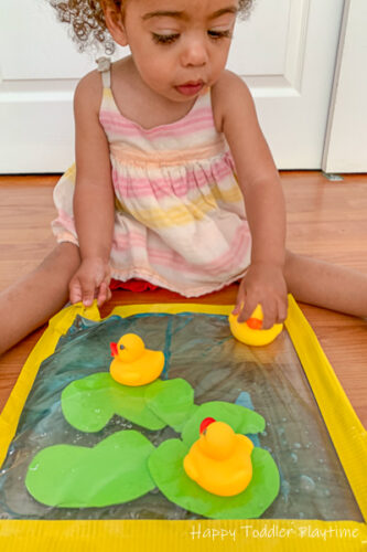 Rubber Duck Pond Sensory Bag - Happy Toddler Playtime